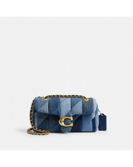 COACH Tabby Shoulder Bag 20 With Patchwork Quilting in Blue | Lyst