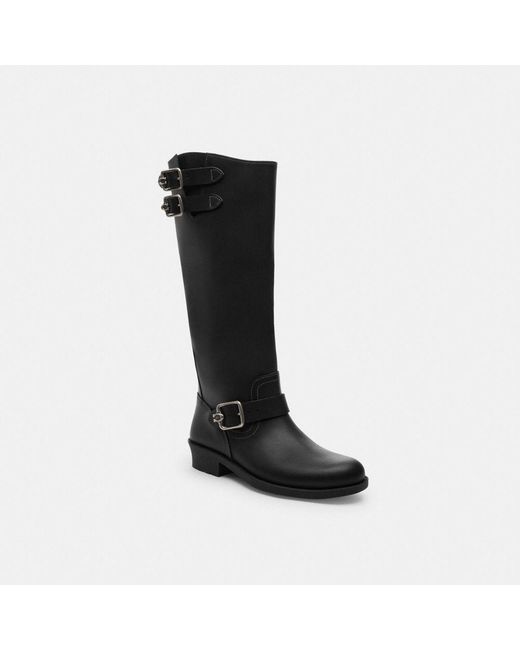COACH Daria Moto Boot in Black | Lyst