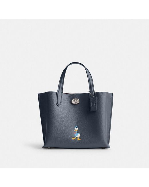 COACH Disney X Willow Tote Bag 24 With Donald Duck in Blue | Lyst