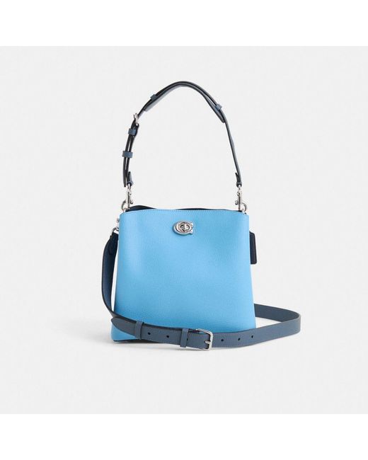 COACH Restored Willow Bucket Bag In Colorblock in Blue | Lyst