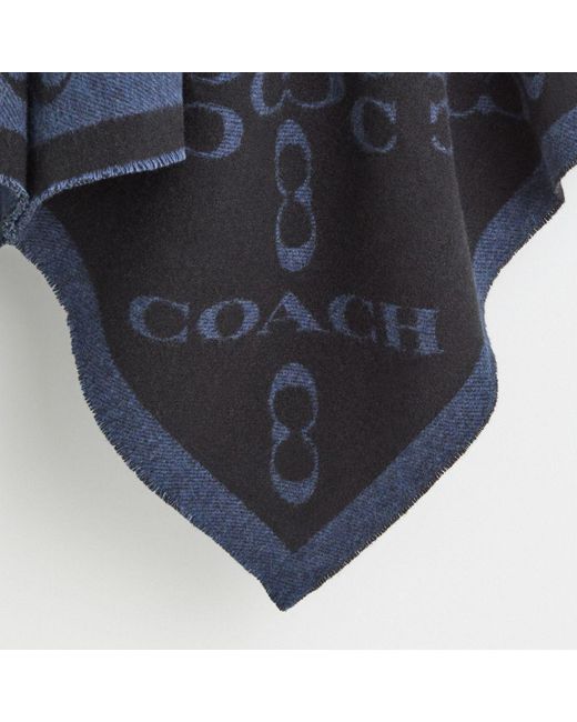 COACH Restored Signature Poncho in Blue | Lyst