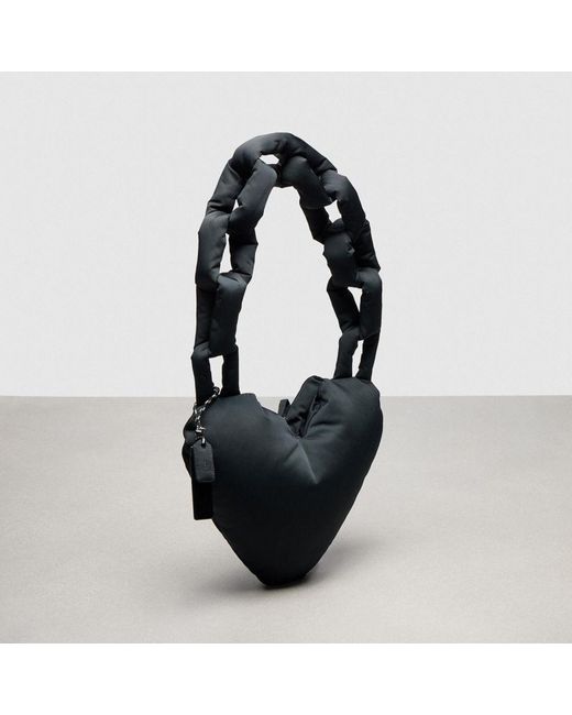 COACH Topia Loop Puffy Heart Bag in Black | Lyst