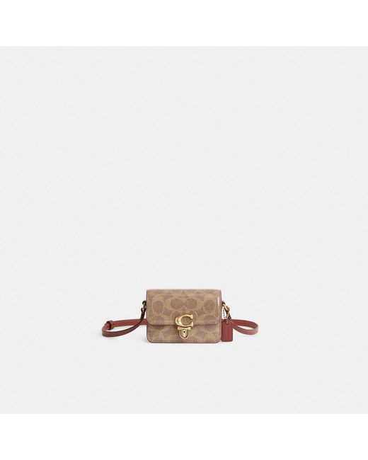COACH Restored Studio Bag 12 In Signature Leather in Brown | Lyst