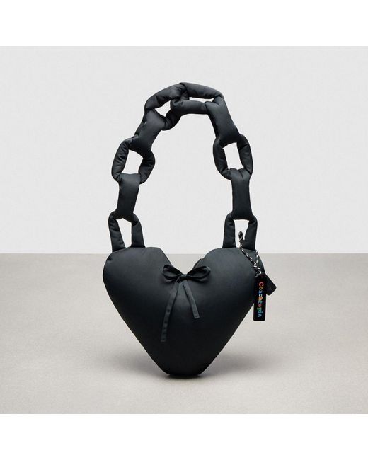 COACH Topia Loop Puffy Heart Bag in Black | Lyst