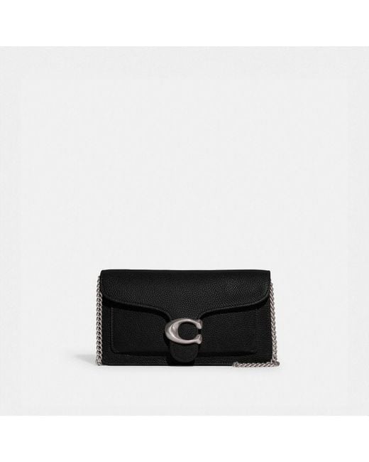 COACH Tabby Chain Clutch in Black | Lyst