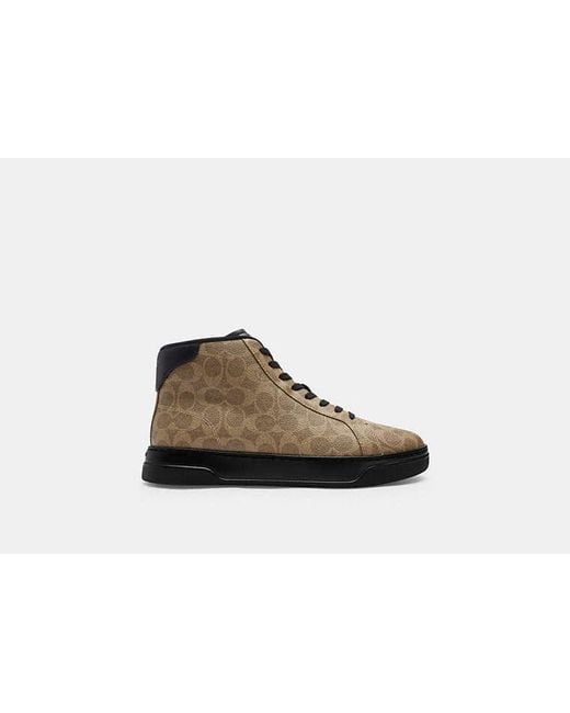 COACH High Line High Top Sneaker in Black for Men | Lyst