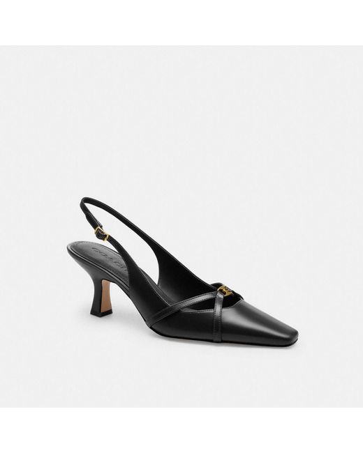 COACH Rowyn Slingback in Black | Lyst