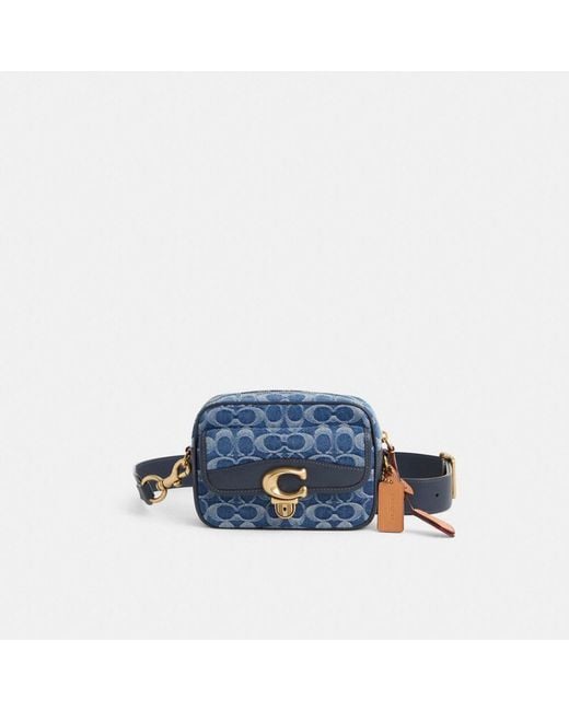 COACH Restored Studio Camera Bag 18 In Signature Denim in Blue for Men ...
