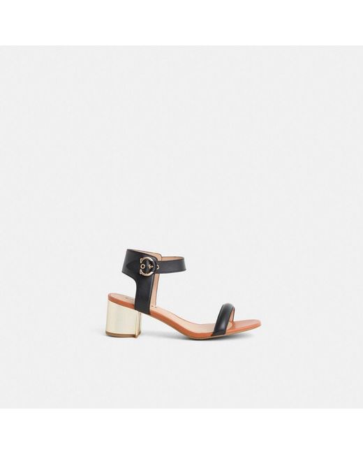 COACH Restored Marci Sandal in Black | Lyst