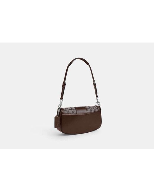 COACH Andrea Shoulder Bag - Brown | Cotton in Black | Lyst