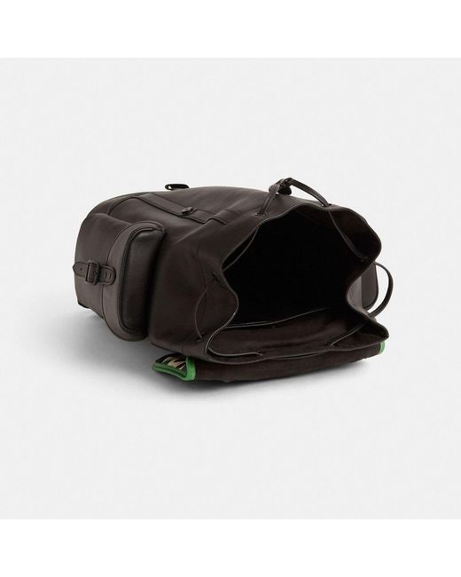 COACH Upcrafted Hitch Backpack In Glovetanned Leather in Black for Men ...