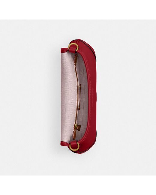 COACH Soho Flap Bag In Regenerative Leather in Red | Lyst