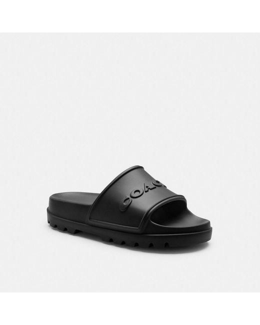 COACH Jesse Rubber Slide Shoes 13 D in Black for Men | Lyst