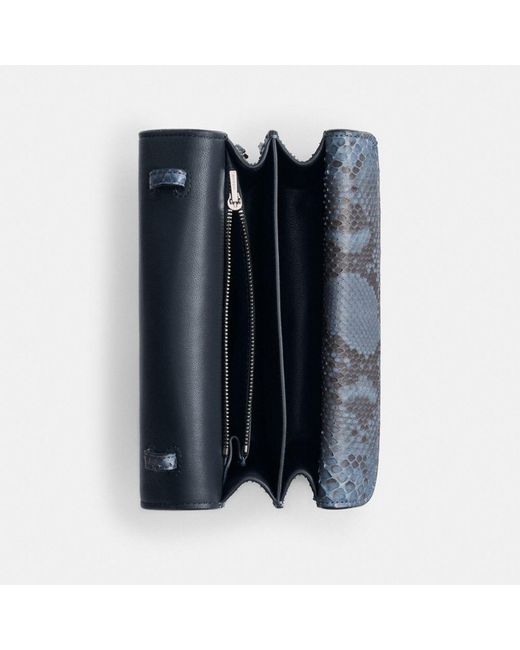 COACH Idol Bag In Python in Blue | Lyst