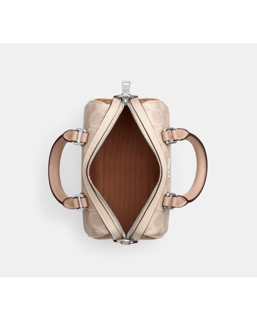 COACH Mini Rowan Crossbody Bag In Blocked Signature Canvas in Black | Lyst UK