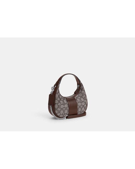 COACH Carmen Mini Crossbody Bag - Brown | Cotton in Black | Lyst