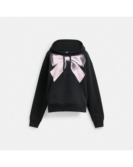 COACH Bow Hoodie in Black | Lyst
