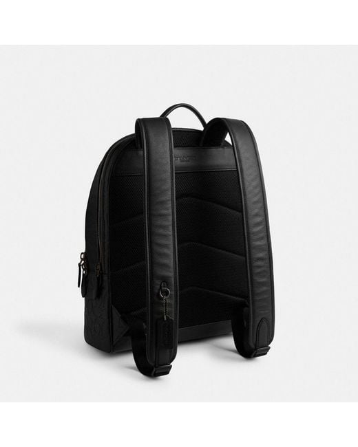 COACH Charter Backpack In Signature Leather in Black for Men | Lyst
