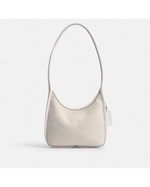 COACH Curve Zip Bag In Signature Jacquard in White | Lyst