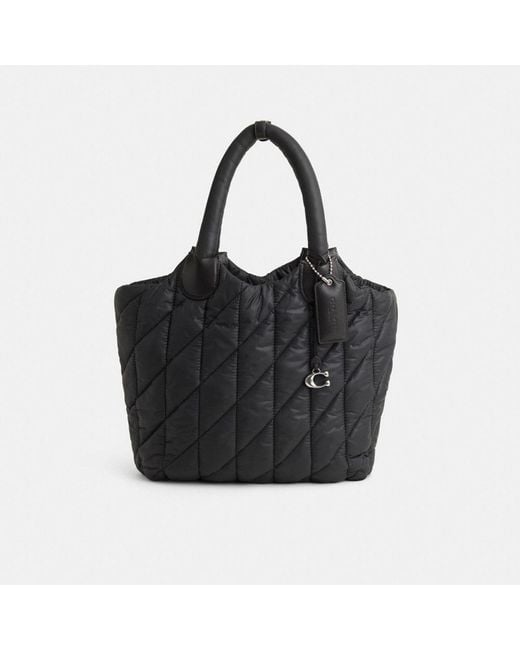 COACH Restored Iris Tote Bag in Black | Lyst
