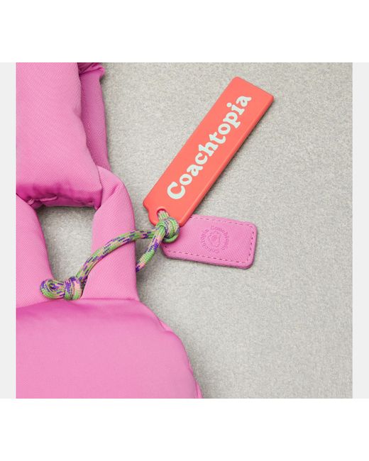 COACH Coachtopia Loop Puffy Heart Bag in Black | Lyst UK