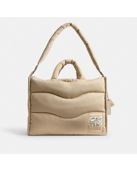 COACH Topia Loop Tote In Recycled Polyester With Wavy Quilting in ...