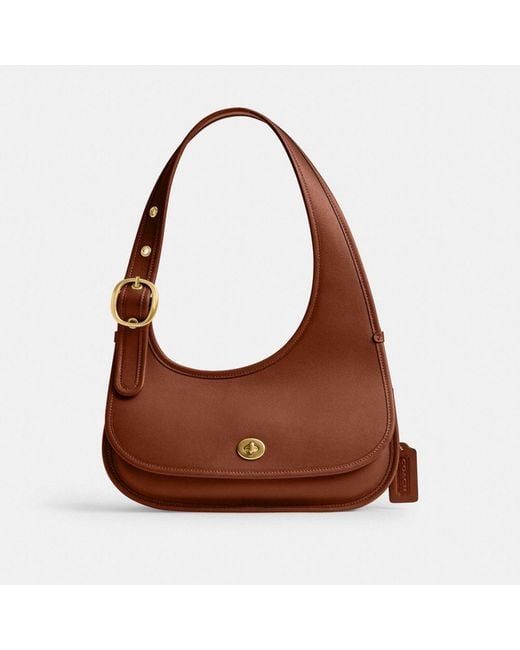 COACH Cashin Carry Crescent Bag in Brown | Lyst