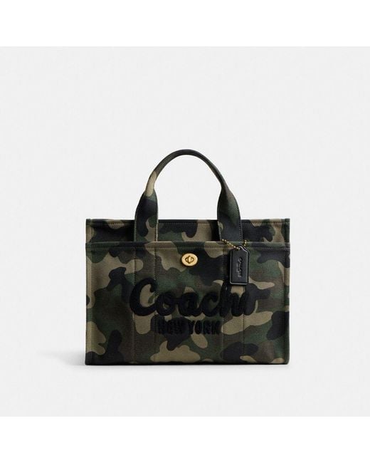 COACH Cargo Tote Bag With Camo Print in Black | Lyst