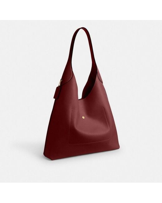 COACH Brooklyn Shoulder Bag 39 in Red | Lyst