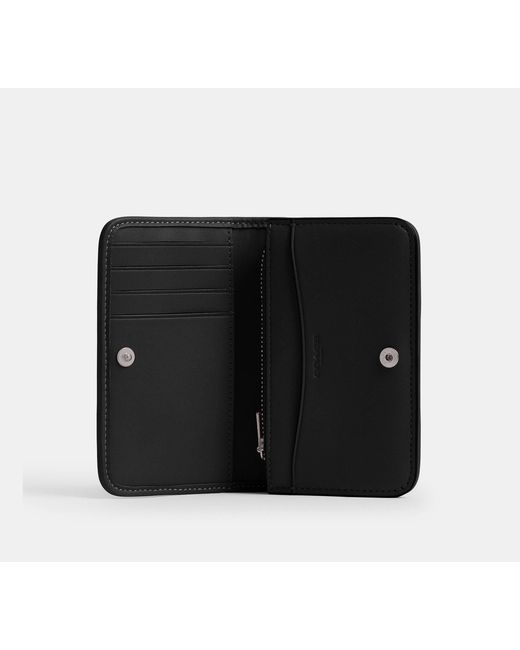 COACH Essential Slim Card Case In Crystal Signature Jacquard in Black ...