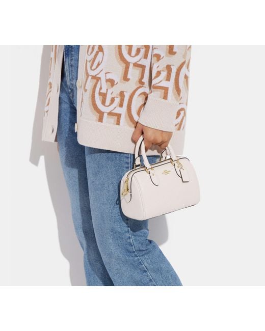 COACH Mini Rowan Crossbody Bag in Black | Lyst UK