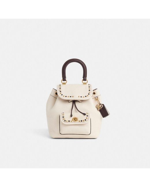 COACH Upcrafted Riya Backpack 21 In Colorblock in Natural | Lyst