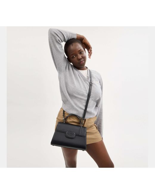 COACH Eliza Top Handle Bag in Black | Lyst UK