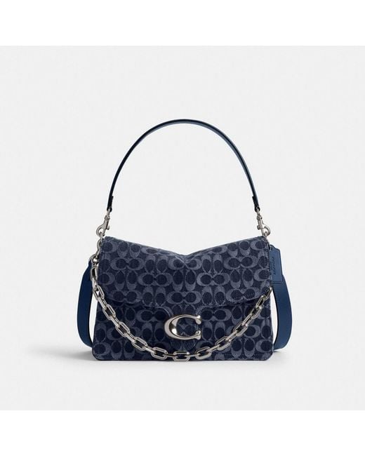 COACH Chain Tabby Shoulder Bag 30 In Signature Denim in Blue | Lyst