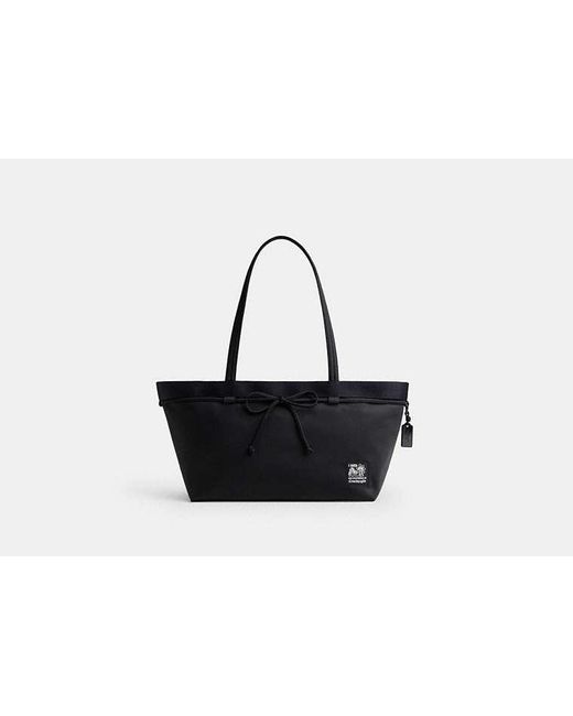 COACH Topia Loop Bow Tote Bag in Black | Lyst UK