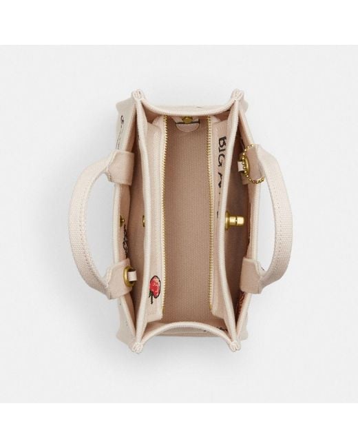 COACH Cargo Tote Bag 20 With Sketch Print in White | Lyst