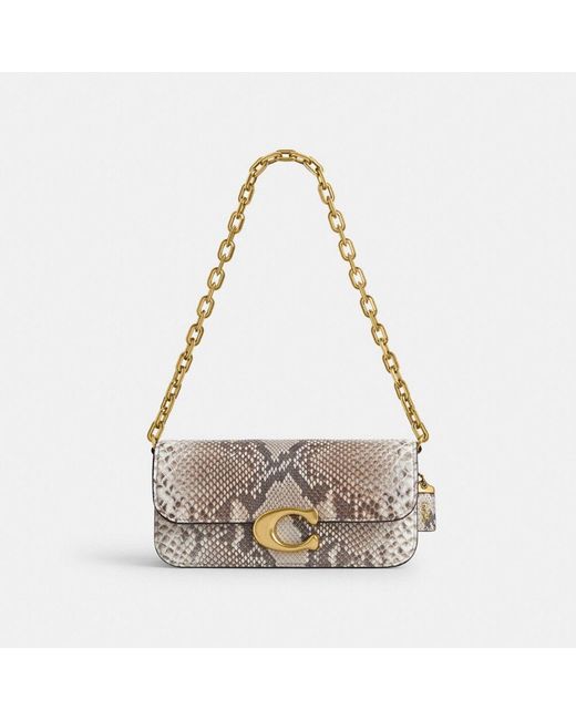 COACH Idol Bag 23 In Python in White | Lyst