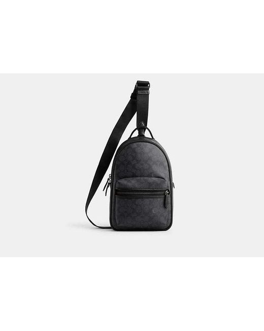 COACH Charter Pack In Signature Canvas in Black for Men | Lyst UK