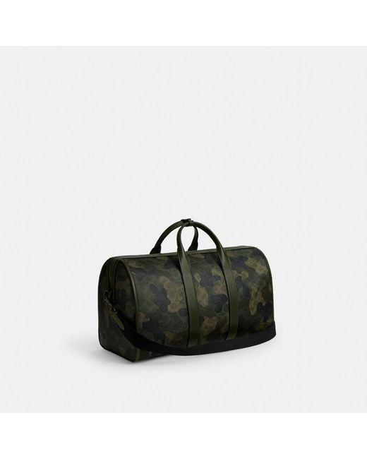 COACH Gotham Duffle 45 In Signature Camo Print in Black for Men | Lyst