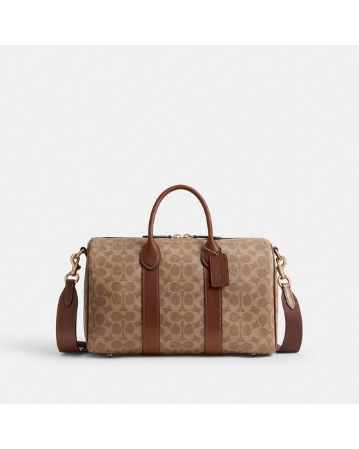 COACH Compass Bag 35 In Signature Canvas in Brown for Men | Lyst