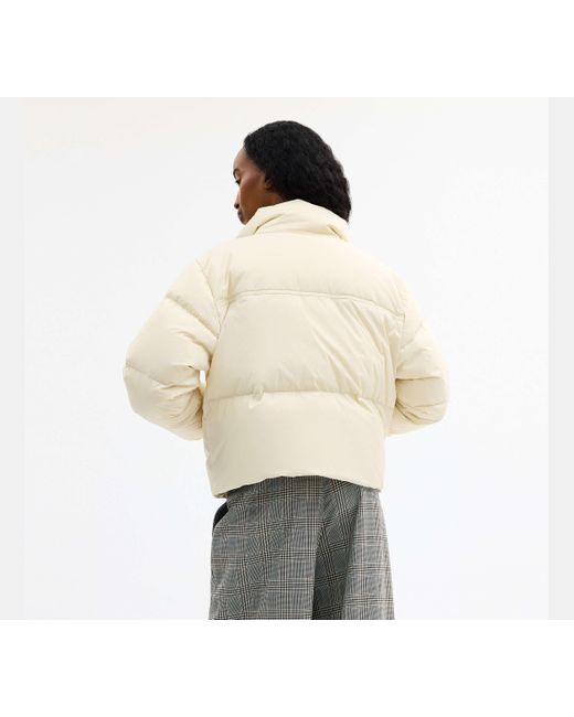 COACH Heritage C Cropped Puffer Jacket in Black | Lyst UK