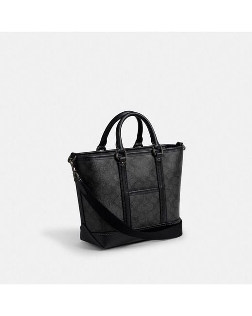 COACH Metropolitan Carryall Bag 22 In Signature Canvas in Black for Men ...