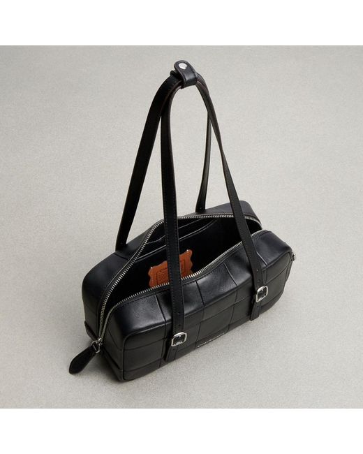 COACH Ego Satchel Bag In Checkerboard Upcrafted Leather in Black | Lyst