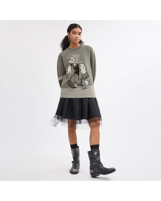 COACH X Popeye Sweater in Gray | Lyst