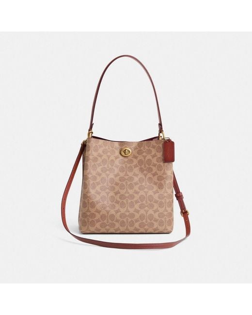 COACH Restored Charlie Bucket Bag In Signature Canvas in Natural | Lyst