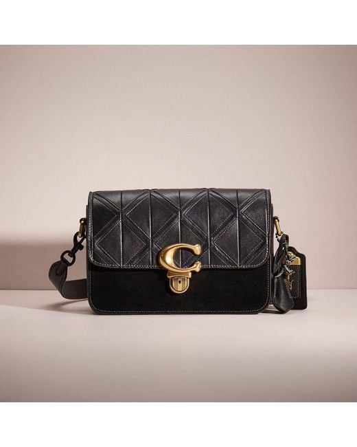 COACH Upcrafted Studio Shoulder Bag in Black | Lyst