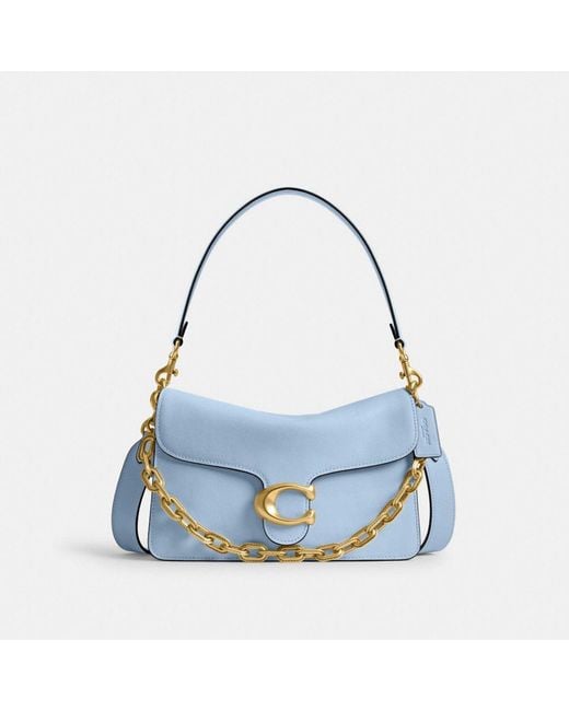 COACH Chain Tabby Shoulder Bag in Blue | Lyst