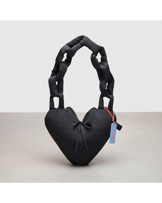 COACH Topia Loop Puffy Heart Bag in Black | Lyst