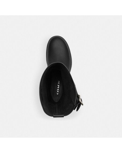 COACH Daria Moto Boot in Black | Lyst