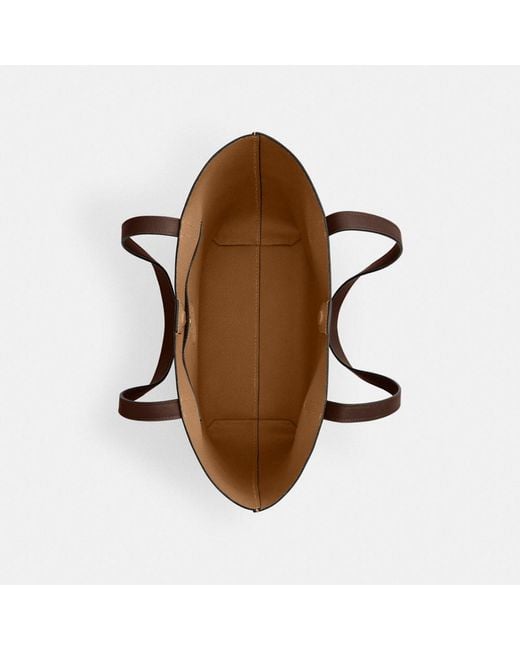 COACH Manhattan Tote in Brown | Lyst